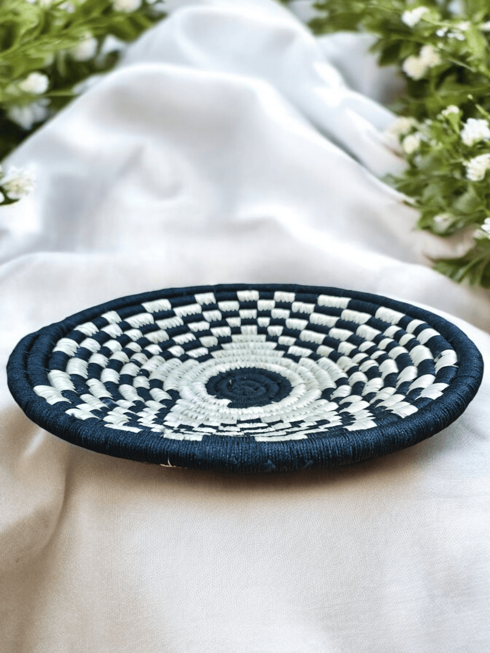 Floral Sabai Grass Wall Decor Plate